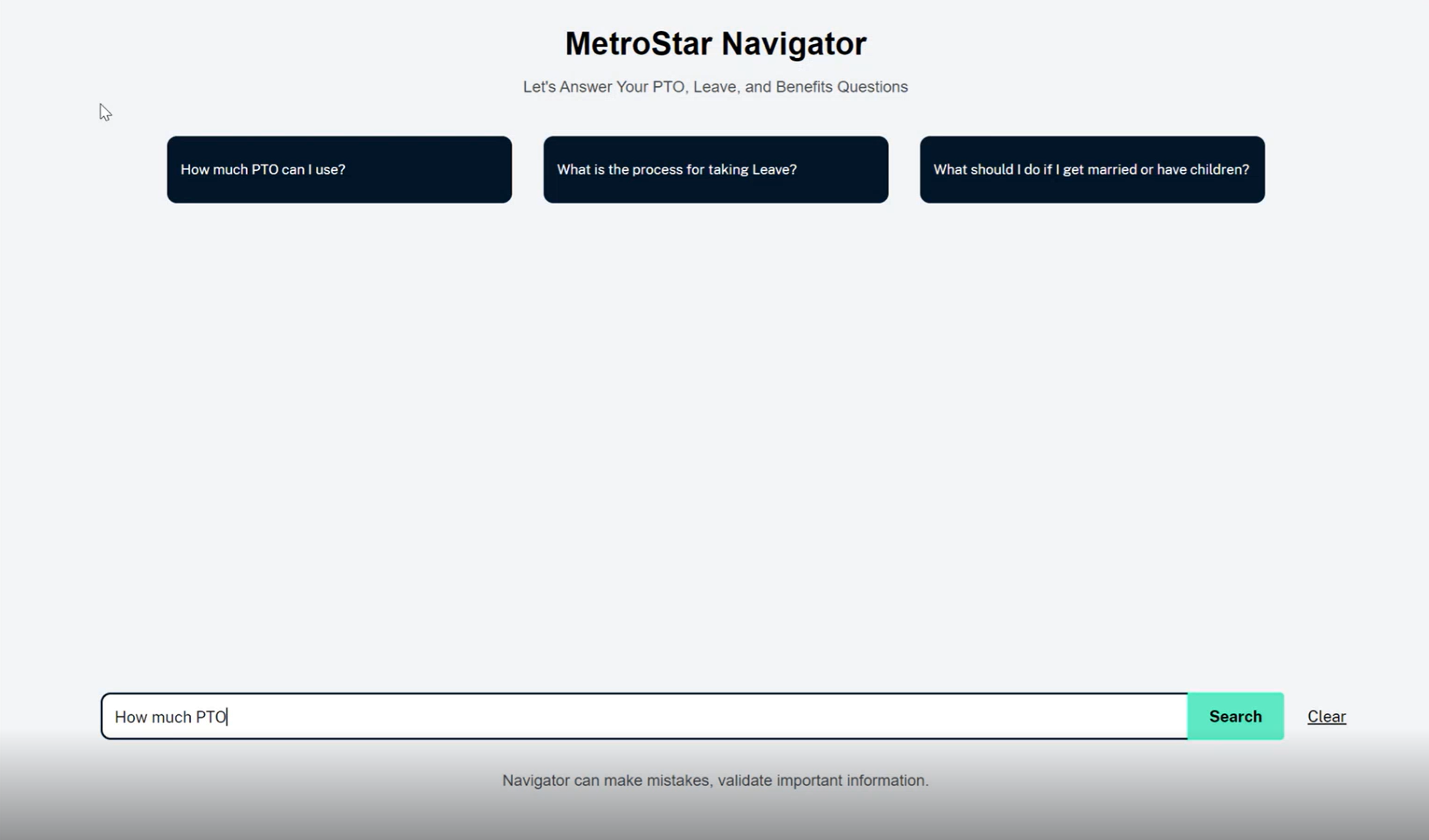 Enhancing HR with MetroStar's Intern-Built Navigator Chatbot